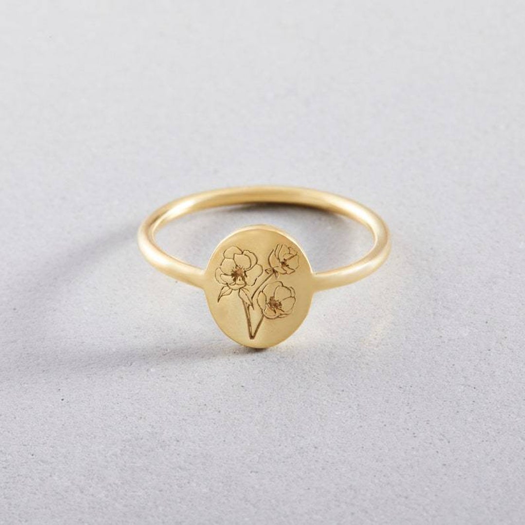 Personalized Constellation Ring - Custom Flower Ring - Perfect Gift ...