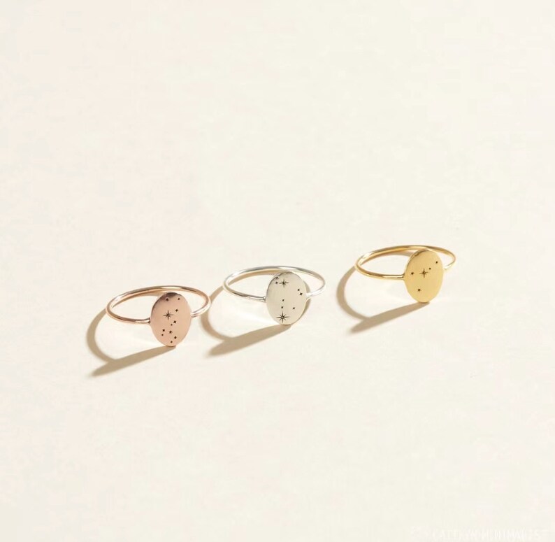 Personalized Constellation Ring - Custom Flower Ring - Perfect Gift ...