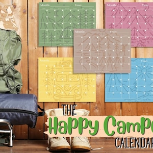 Happy Camper Calendar Pages, Printable Digital Download - Etsy