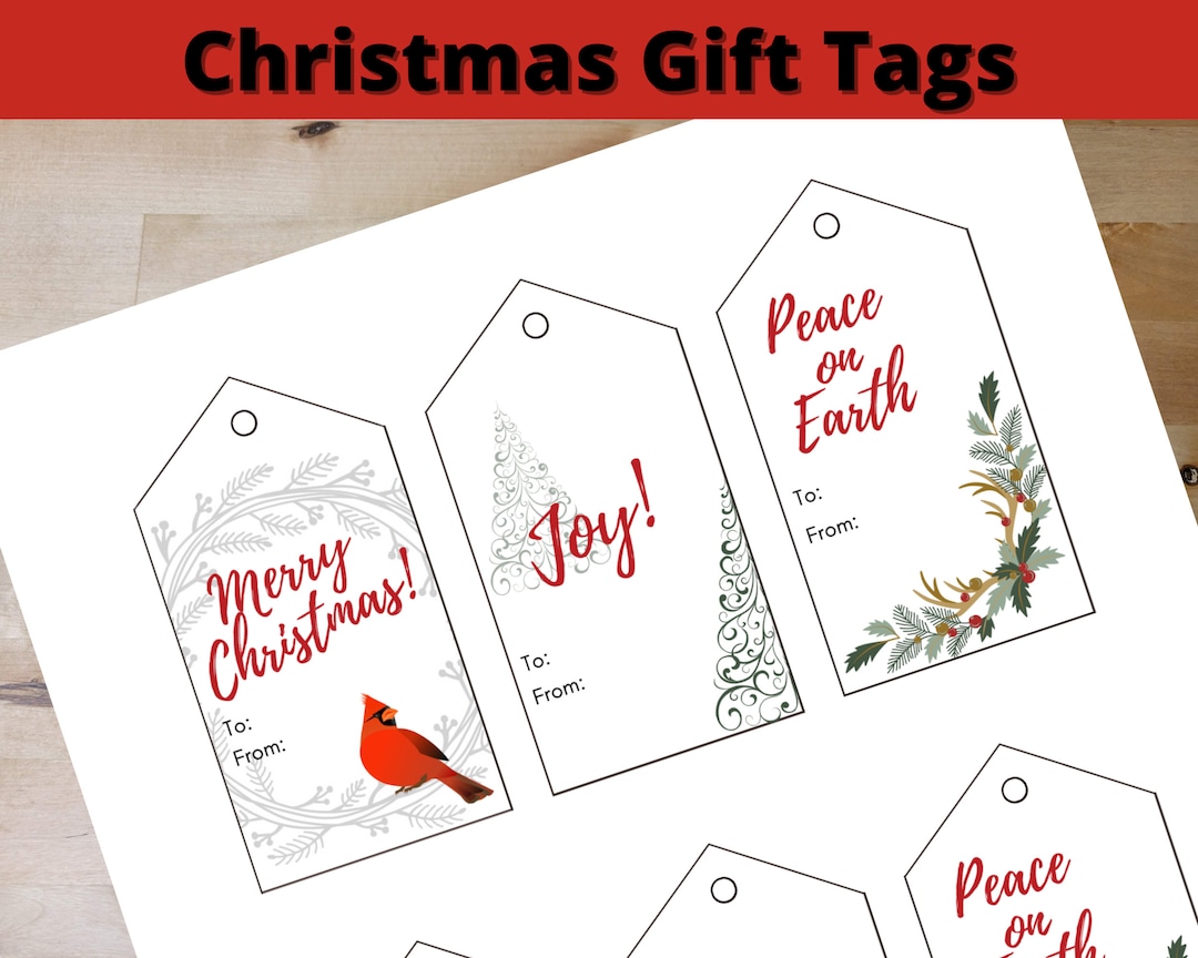 Christmas Gift Tags Printable Instant Digital Download - Etsy