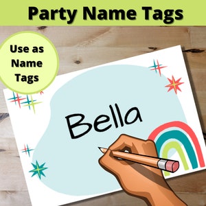 Sparkle Rainbow Labels for Name Tags/potluck Food Printable Instant ...