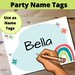 Sparkle Rainbow Labels for Name Tags/potluck Food Printable Instant ...