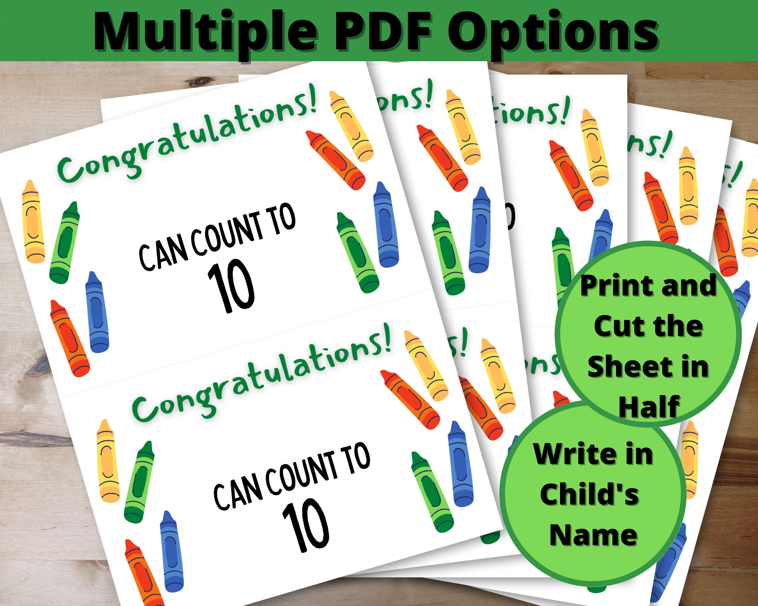 Counting Congratulations Certificate for Teachers Instant Download - Etsy