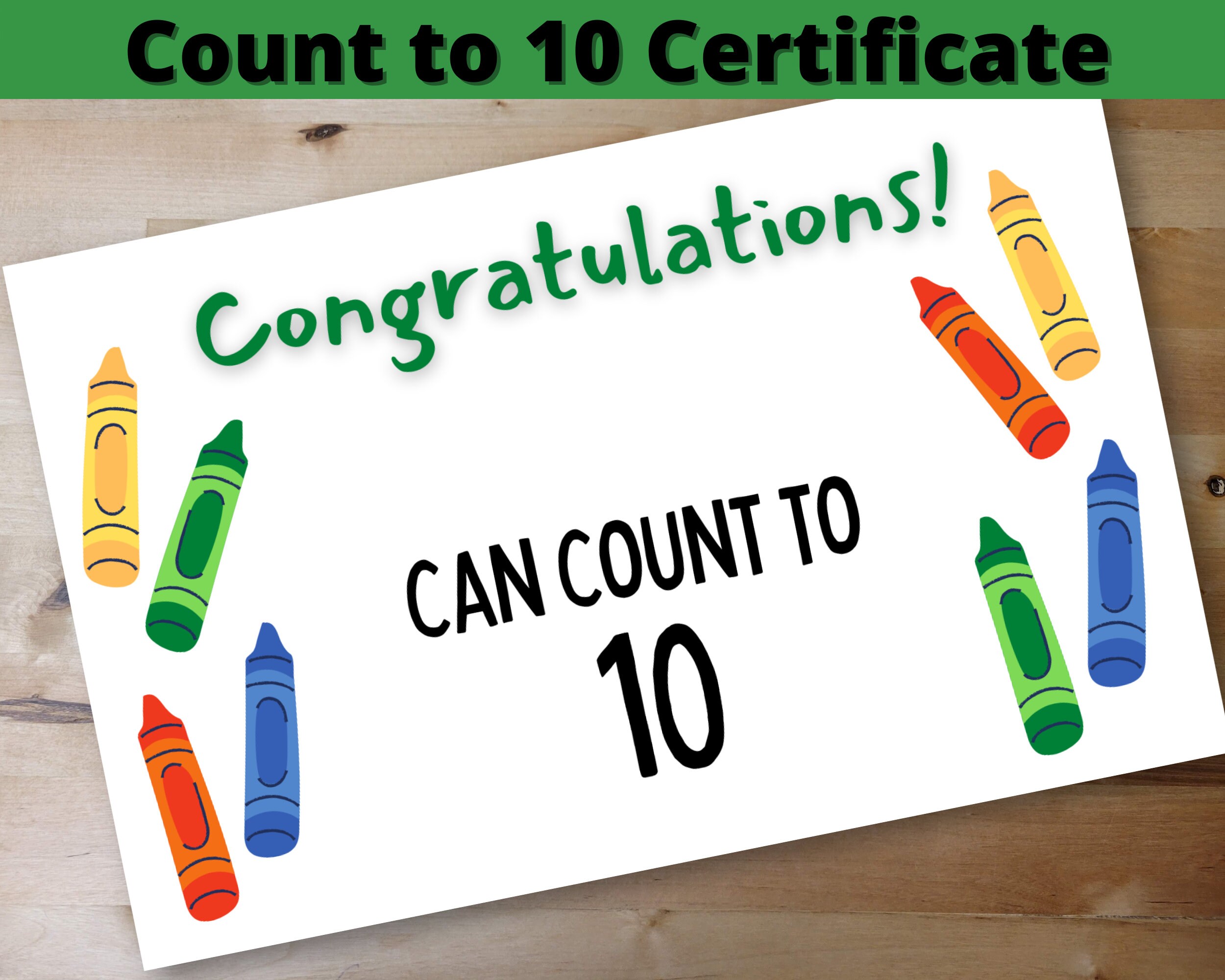 Counting Congratulations Certificate for Teachers Instant Download - Etsy