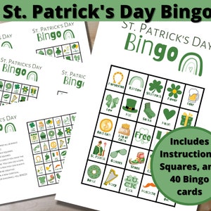 St. Patrick’s Day Bingo Printable Instant Digital Download - Etsy