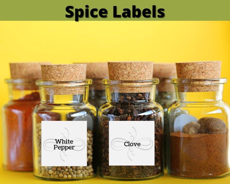 Spice Jar Labels Printable Instant Digital Download - Etsy