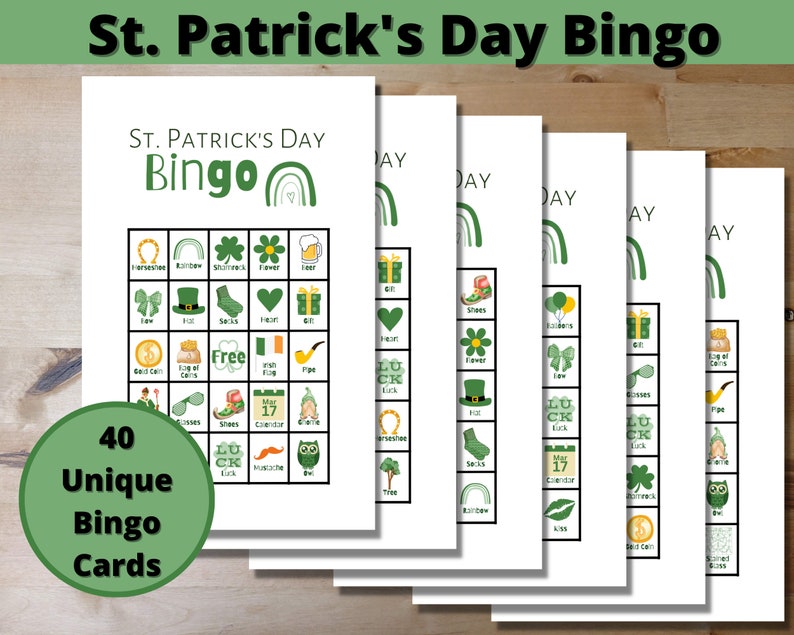 St. Patrick’s Day Bingo Printable Instant Digital Download - Etsy