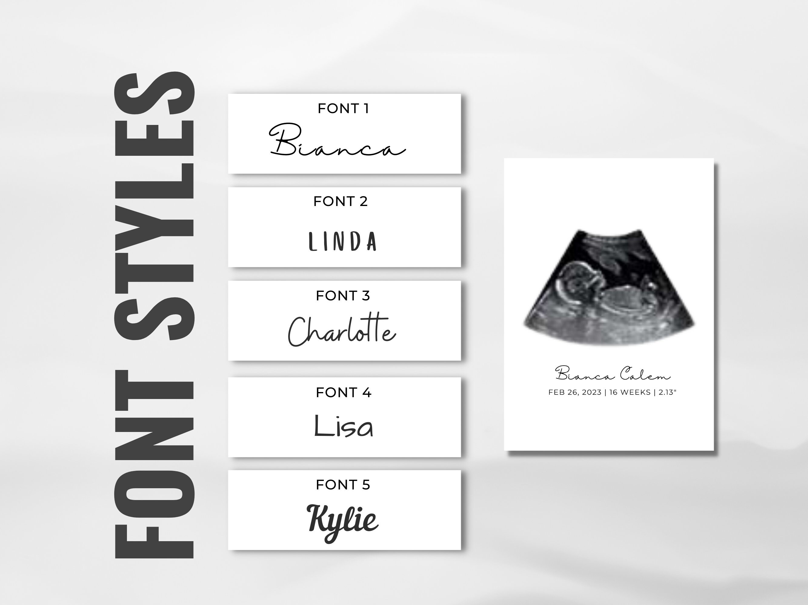 Ultrasound Artwork | Custom Birth Keepsake | Personalized Ultrasound ...