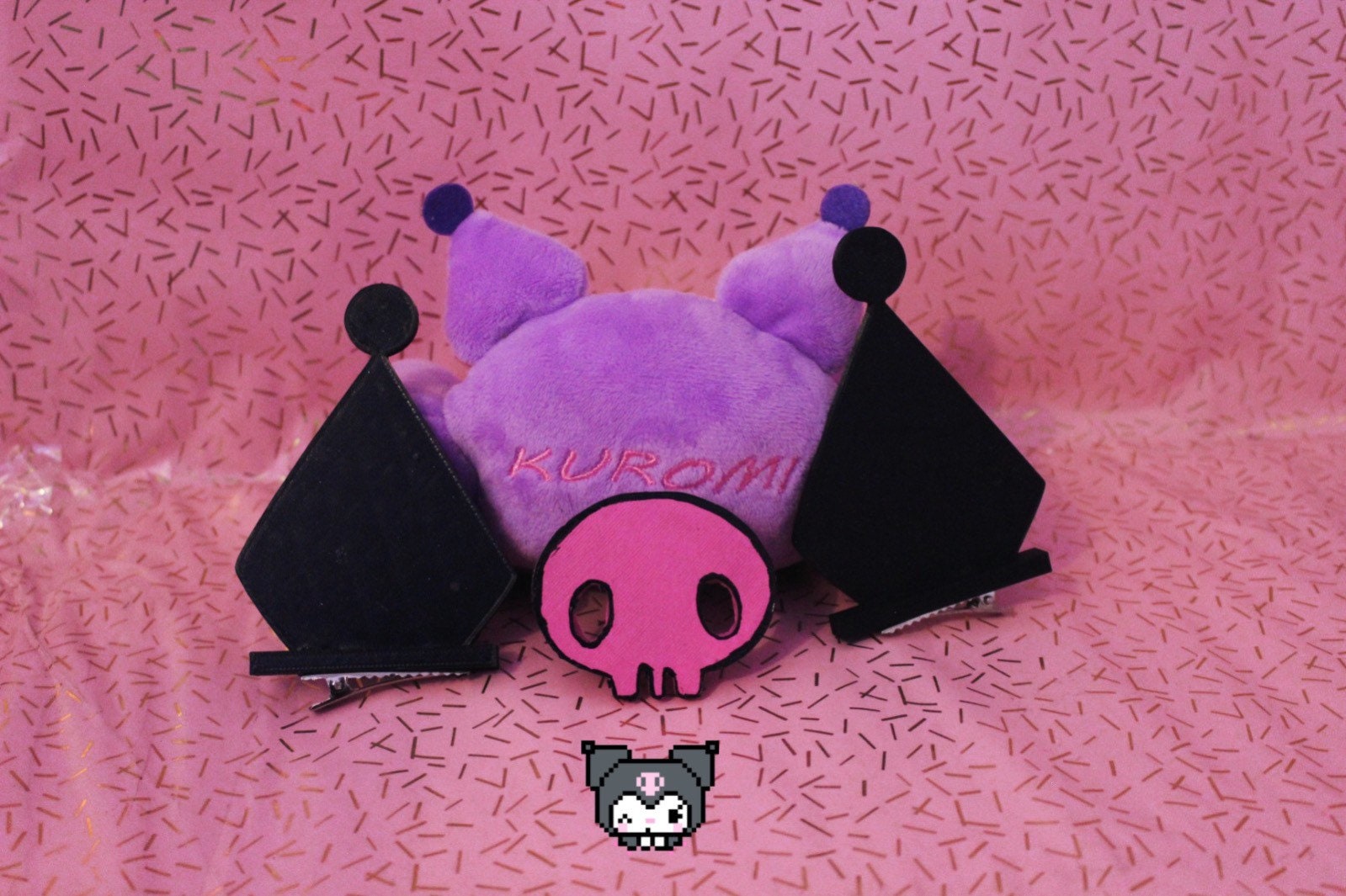 3D Printed Kuromi LARGE Ears & Skull. Sanriohoe Starter Pack Halloween ...