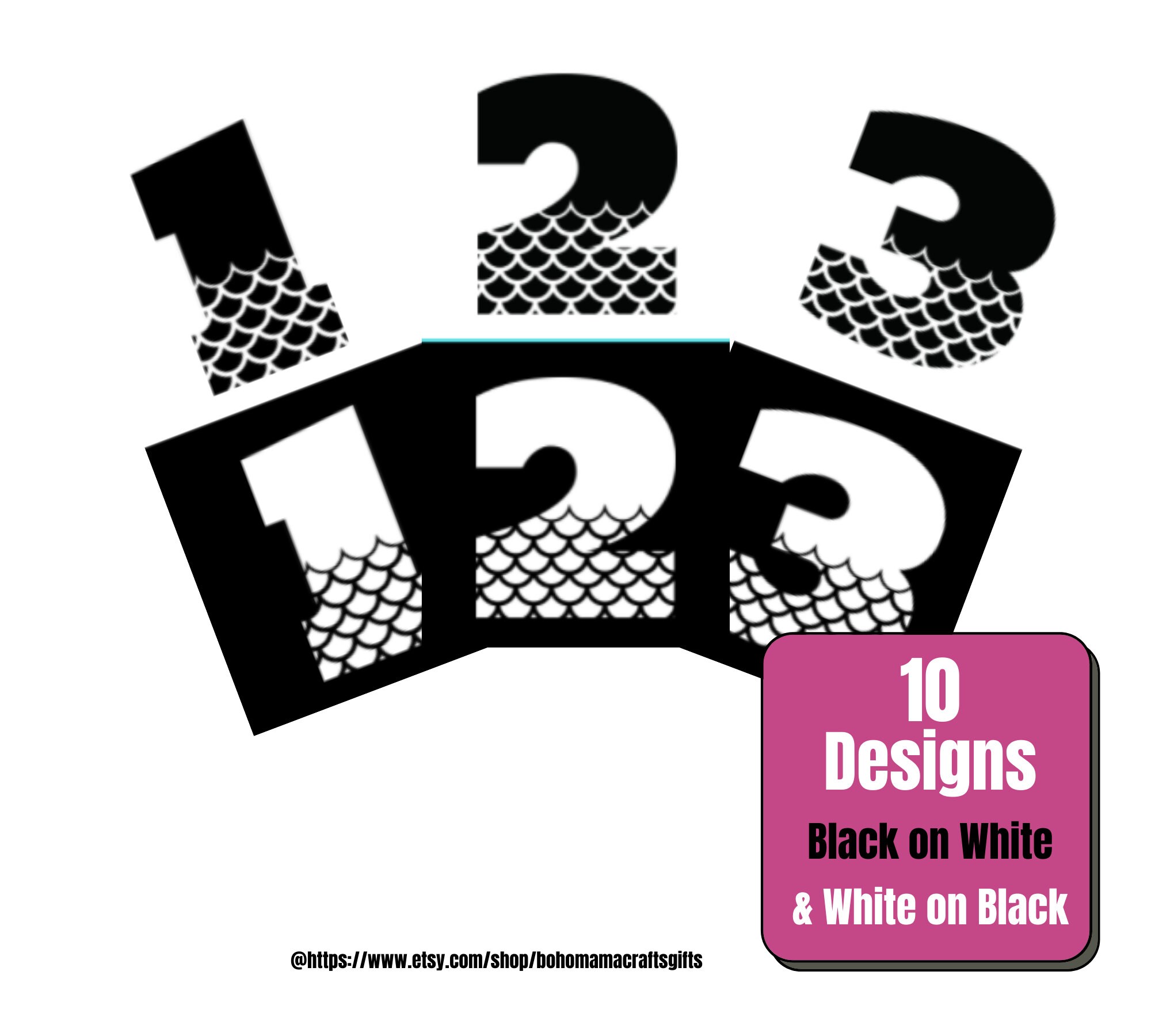 20 High Contrast NUMBERS Infant Printable Contrast Cards - Black ...