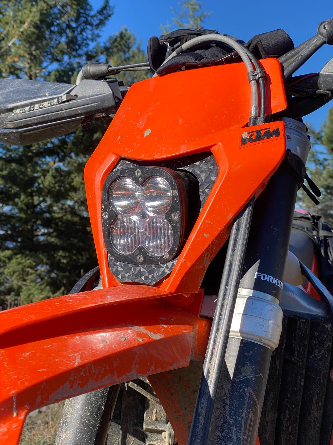KTM EXC/EXC-F Headlight Conversion Bracket for Baja Designs XL80 - Etsy