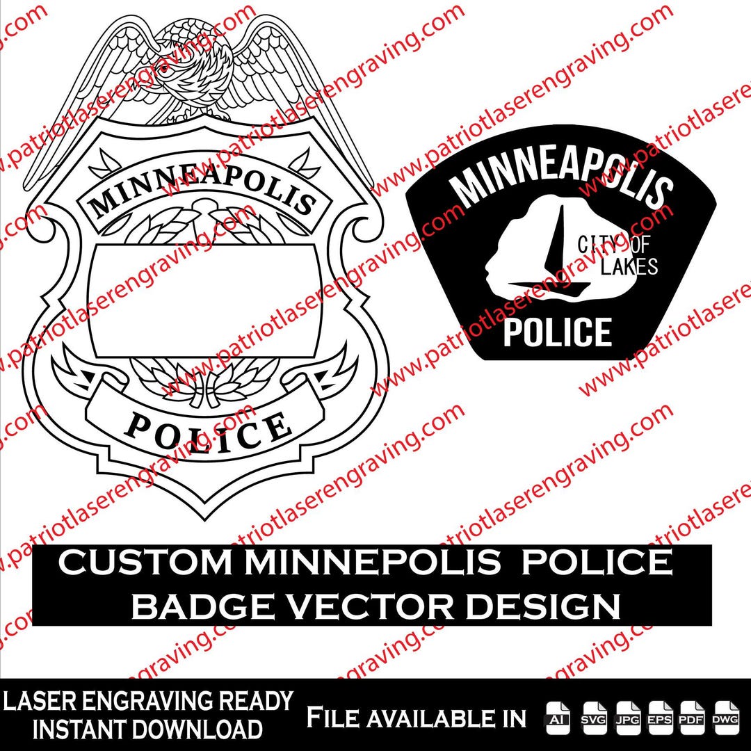Minneapolis MN Police Badge and Patch - Vector - Etsy