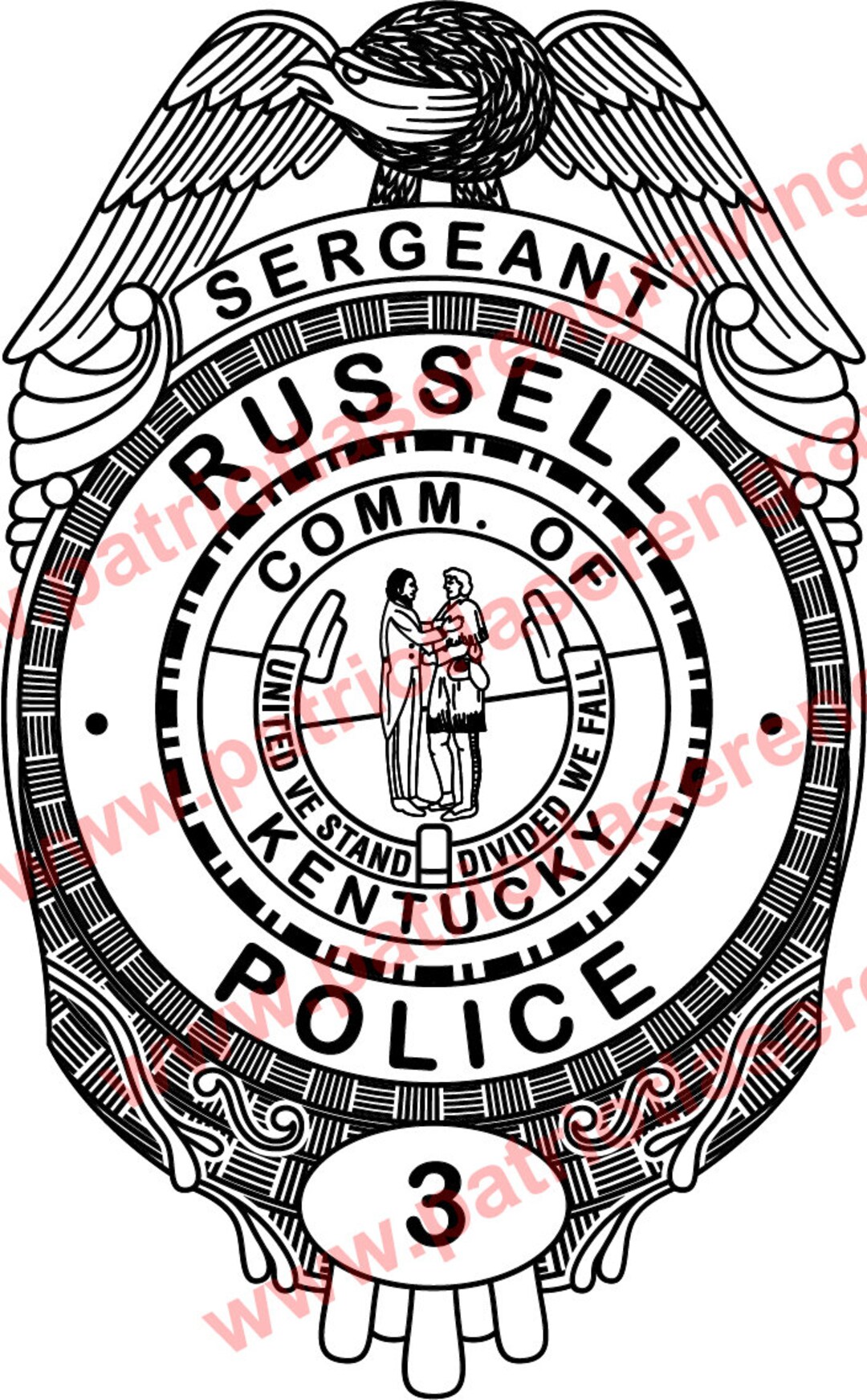 Russell Kentucky Police Department Badge - SVG Vector - Etsy