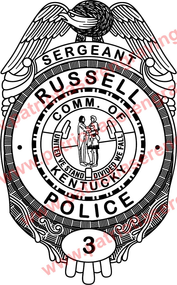Russell Kentucky Police Department Badge - SVG Vector - Etsy