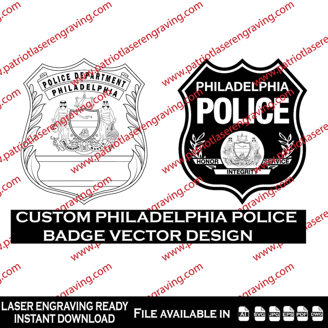 Philadelphia Police Badge - Vector - Etsy