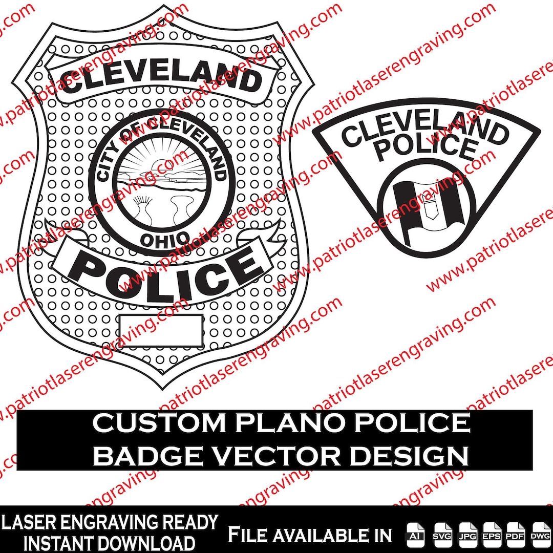 Cleveland OH Police Badge and Patch - Vector - Etsy