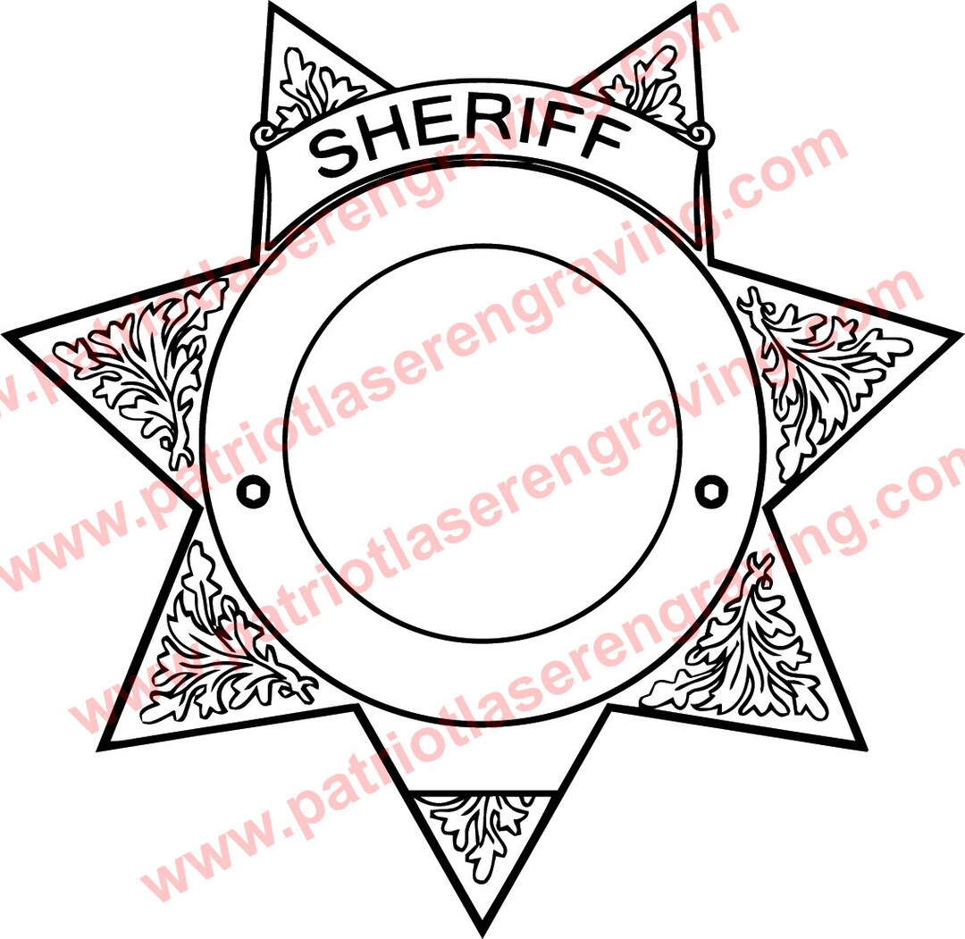 Sheriffs 7 Point Start Blank - Vector - Etsy