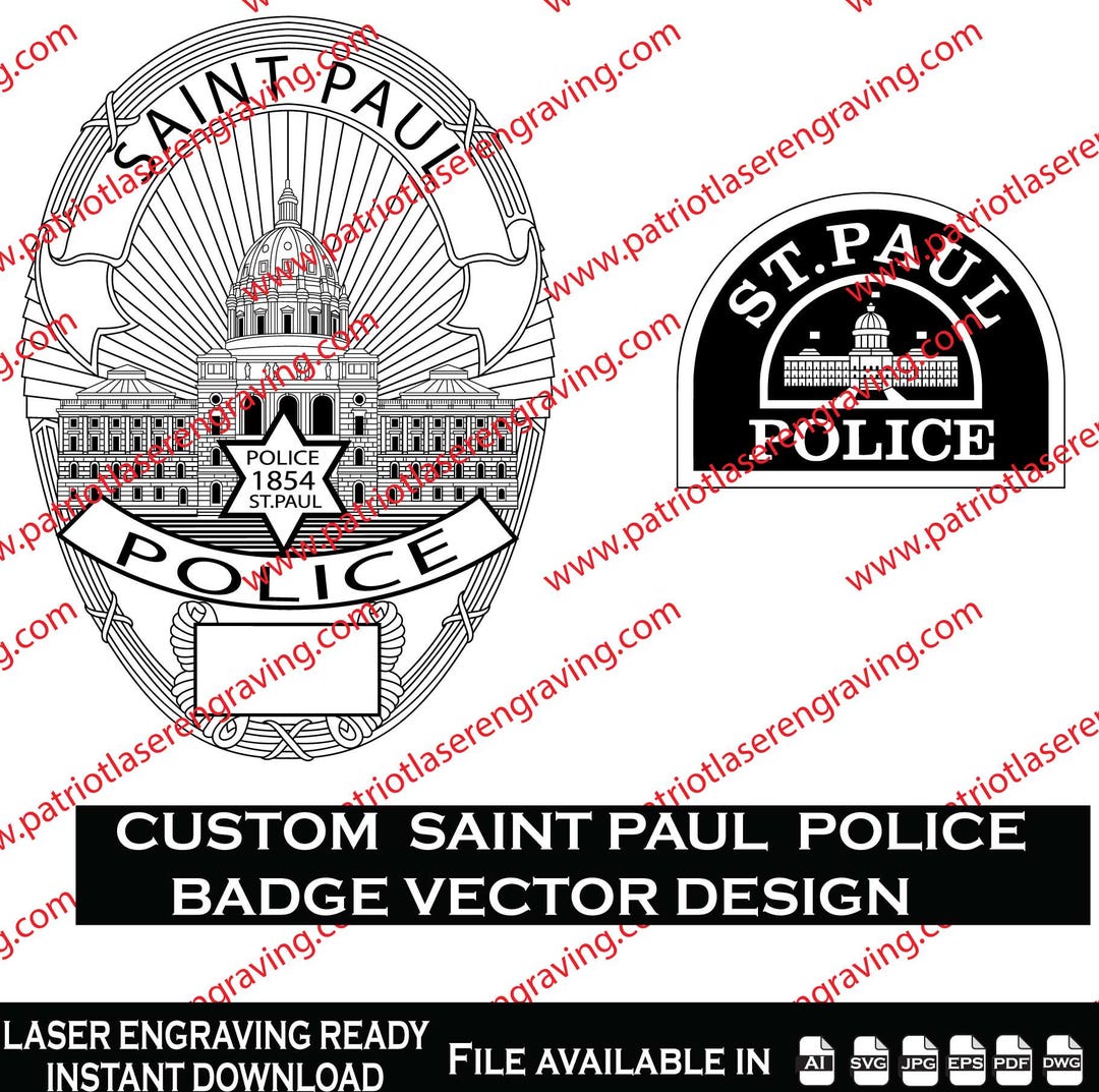St Paul MN Police Badge and Patch - Vector - Etsy
