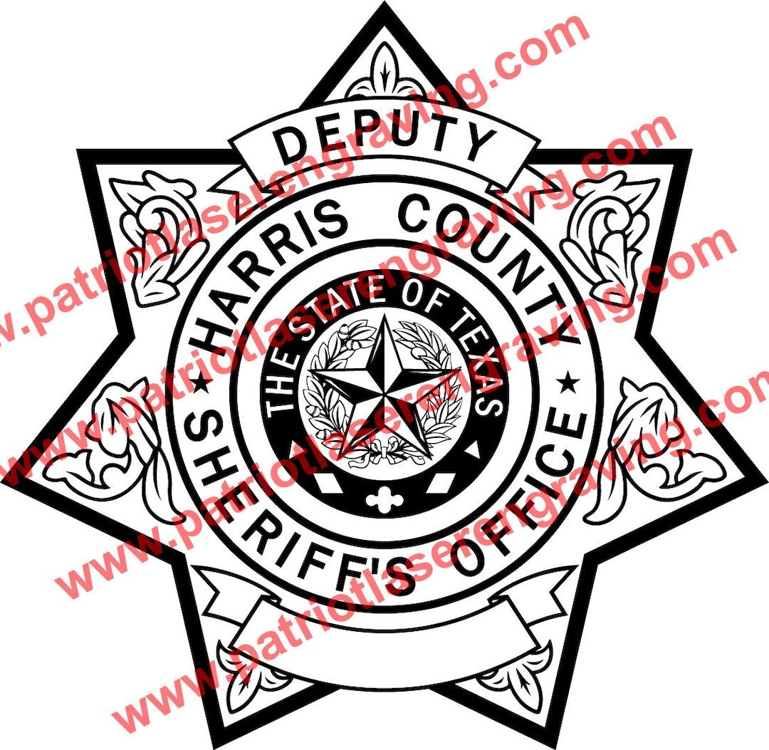 Harris County TX Sheriffs Office Badge - Vector - Etsy