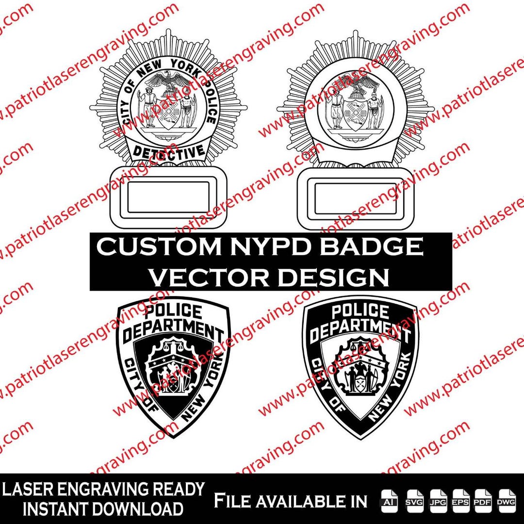 NYPD Badge - Vector - Etsy