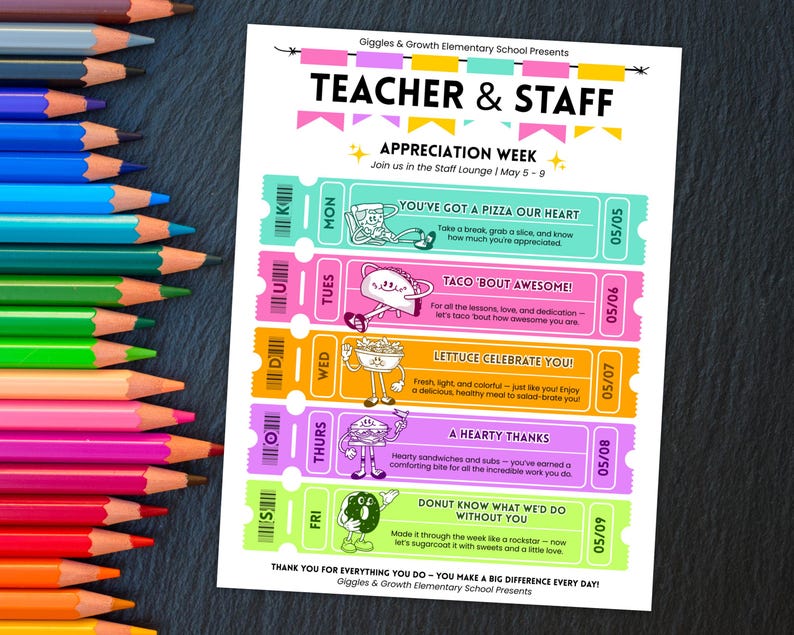 Teacher Appreciation Week Flyer, Editable Teacher Appreciation Flyer ...
