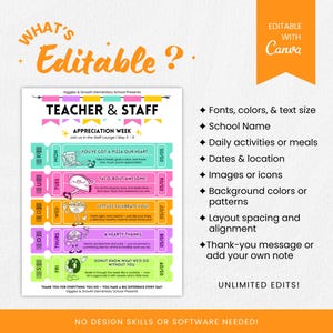 Teacher Appreciation Week Flyer, Editable Teacher Appreciation Flyer ...
