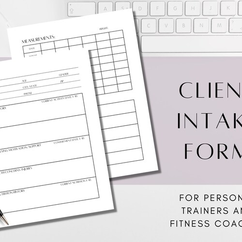 PERSONAL TRAINER Client Intake Form Personal Trainer Forms - Etsy