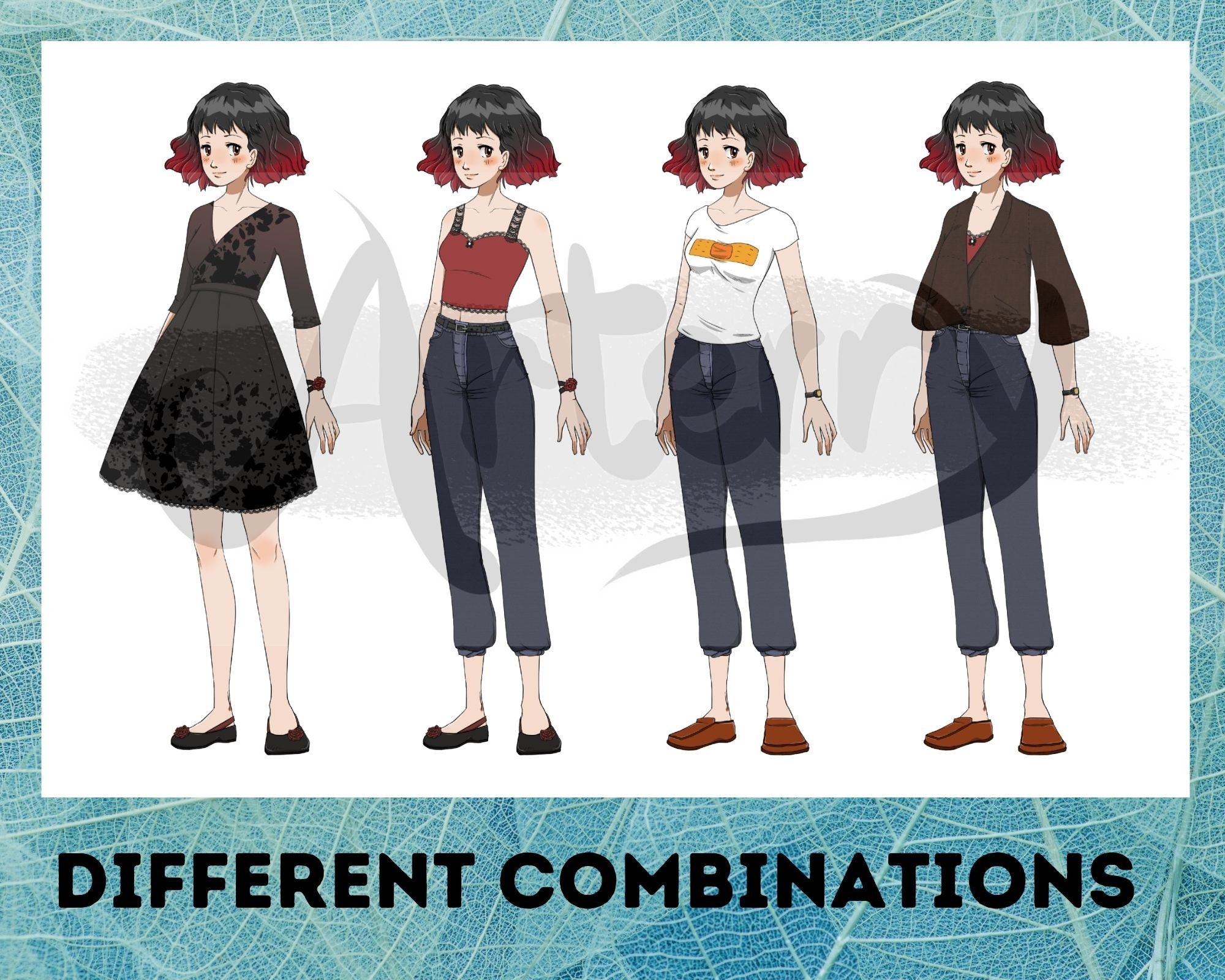 Elegant Lady Anime Paper Doll - Ready to Print - Papercraft Digital ...
