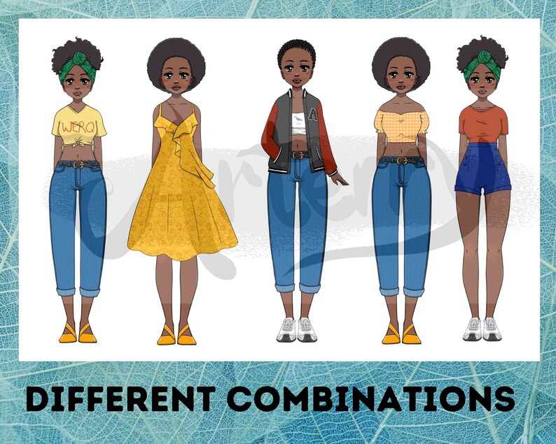 Funky Curly Haired Cutie - Anime Paperdoll - Ready to Print ...