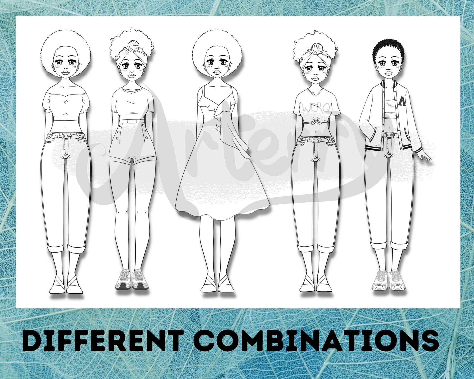 Color Your Own Anime Paper Doll - Funky Cutie - Printable Papercraft ...