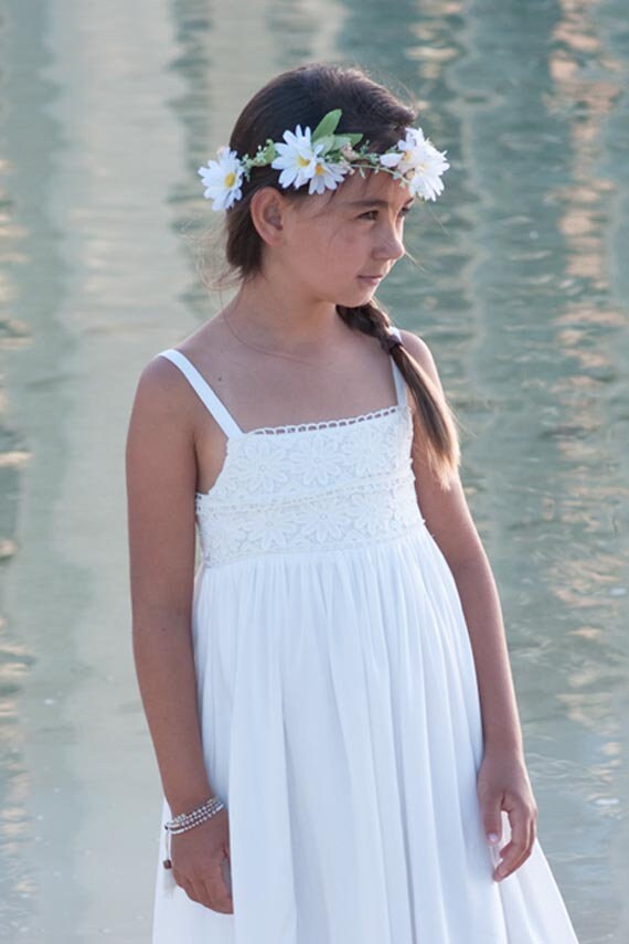 Beach Flower Girl Dress, Simple Flower Girl Dress, Casual Flower Girl ...