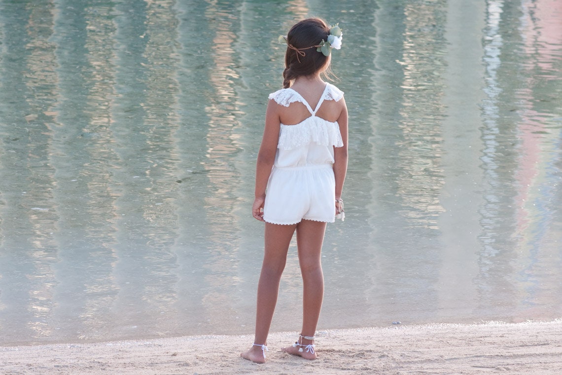 Beach Flower Girl, Beach Flower Girl Dress, Beach Wedding, Flower Girl ...