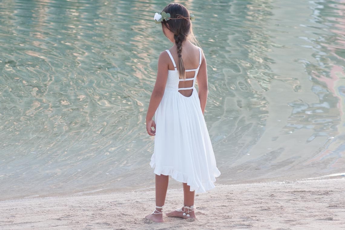 Beach Flower Girl Dress, Girls Beach Photo Dress, Spaghetti Strap ...