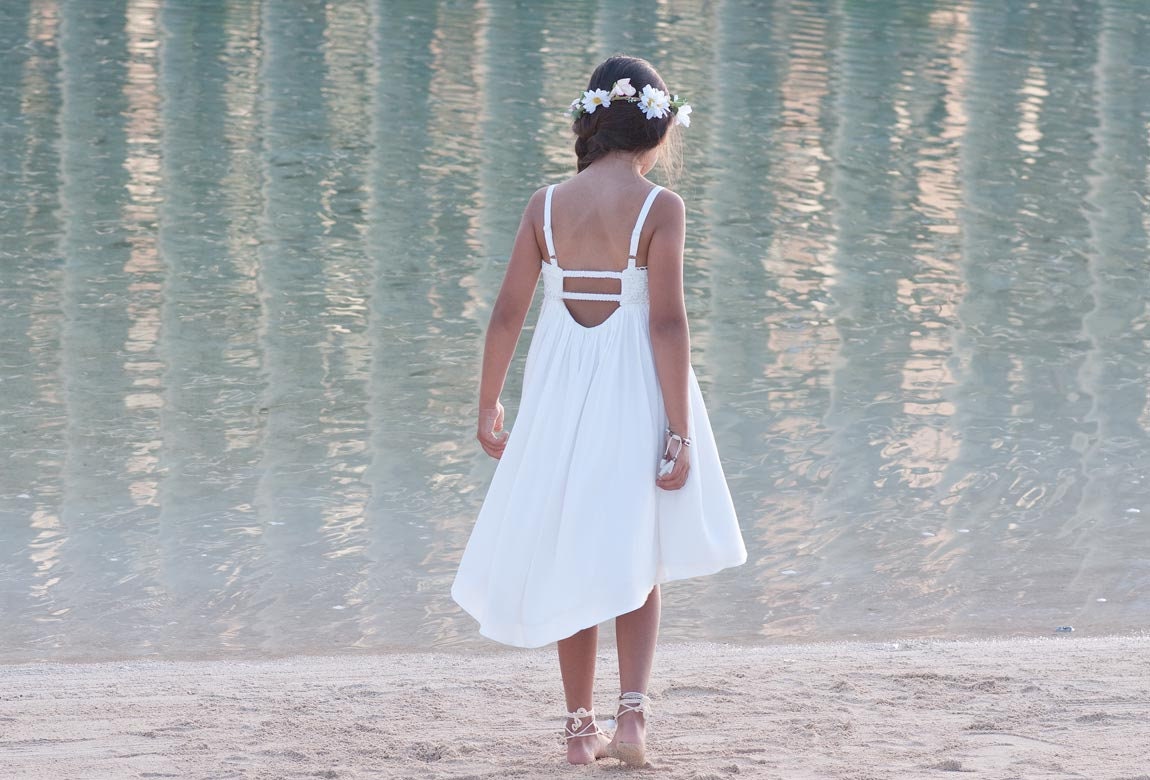 Beach Flower Girl Dress, Simple Flower Girl Dress, Casual Flower Girl ...
