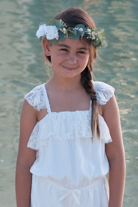 Beach Flower Girl, Beach Flower Girl Dress, Beach Wedding, Flower Girl ...