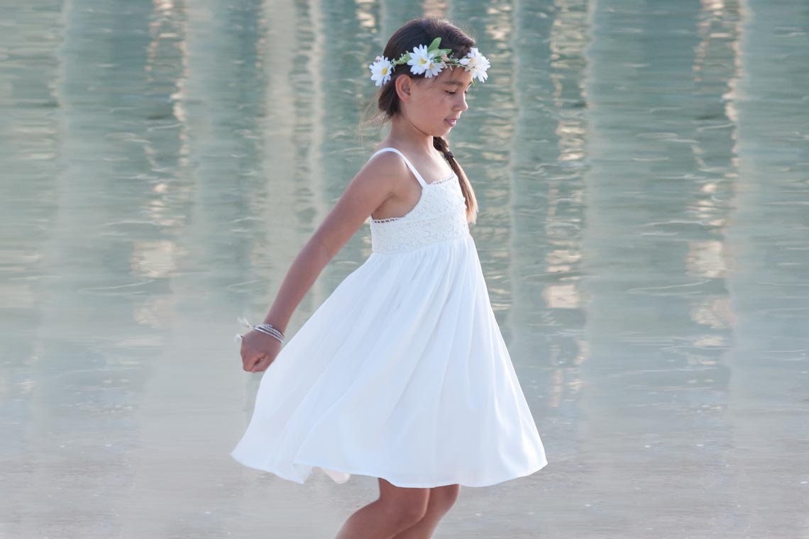 Beach Flower Girl Dress, Simple Flower Girl Dress, Casual Flower Girl ...