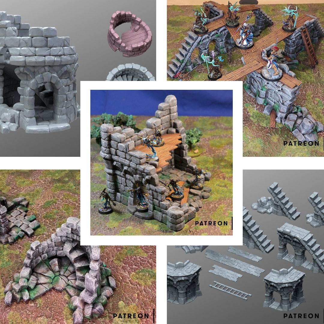 Ruined Town TTRPG Terrain - Etsy