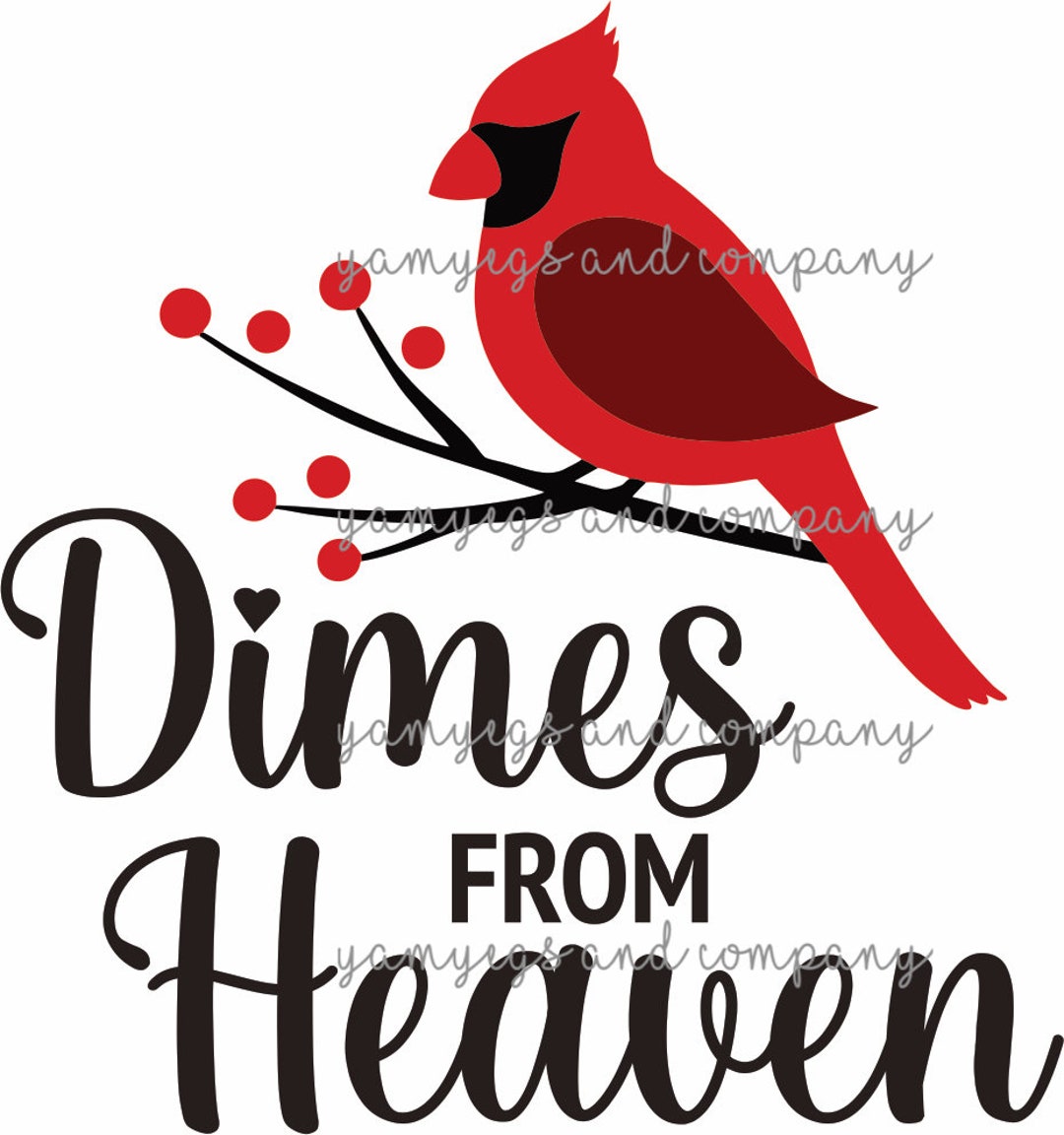 Dimes From Heaven Cardinal: SVG JPG PNG Instant Download - Etsy