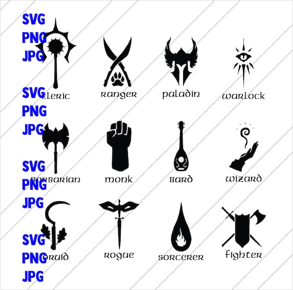 200 Dungeons and Dragons Clipart / T-shirt Designs Bundle PNG Images ...