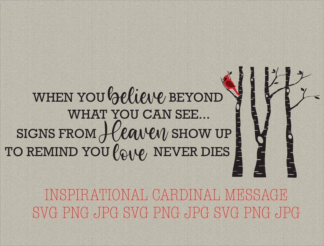 Cardinals Signs From Heaven SVG File for Sign/plaque - Etsy