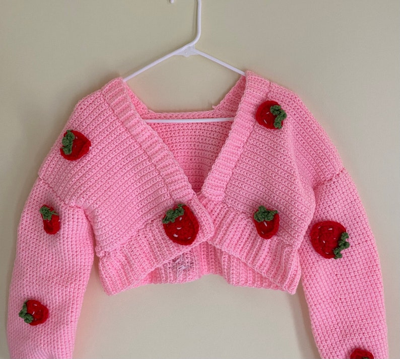 Customizable Strawberry Cardigan - Etsy