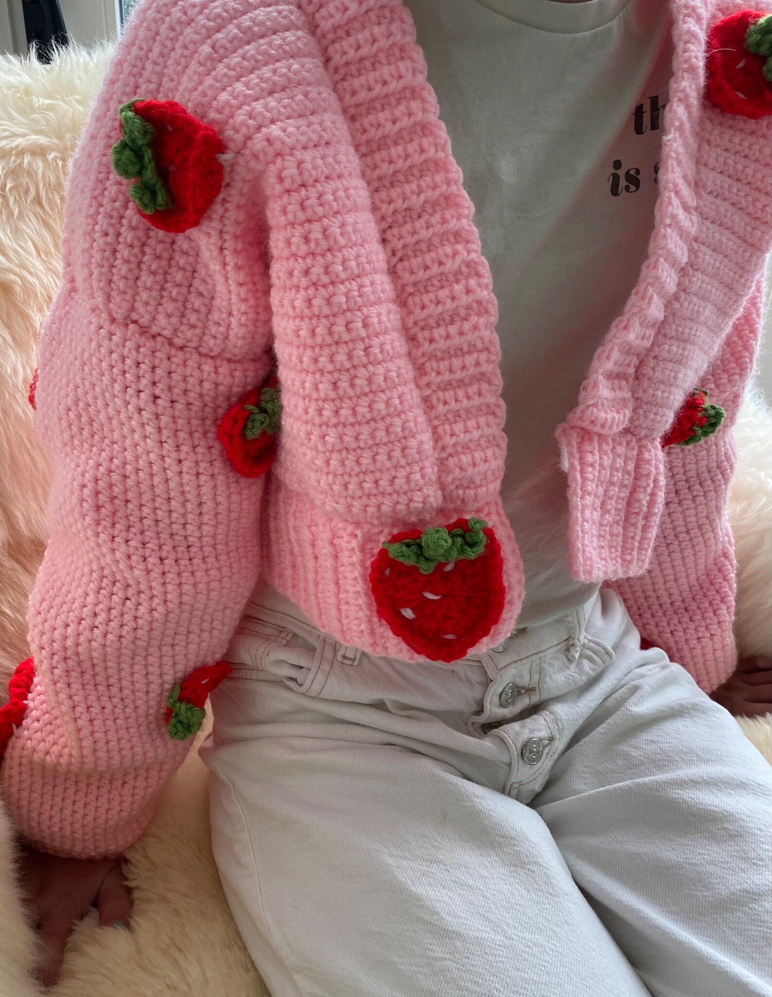 Customizable Strawberry Cardigan - Etsy