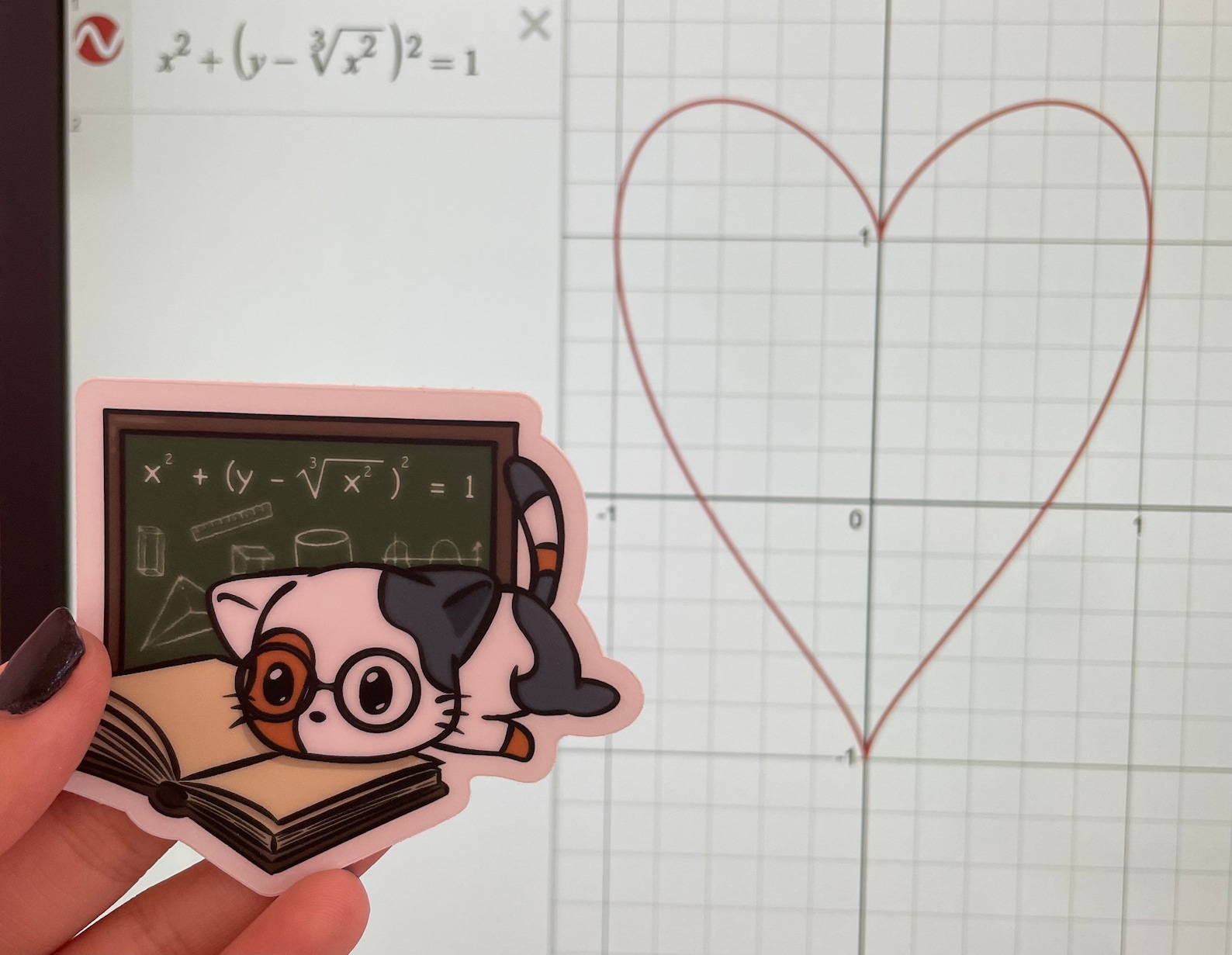 Math Cat Sticker CLEAR Sticker - Etsy