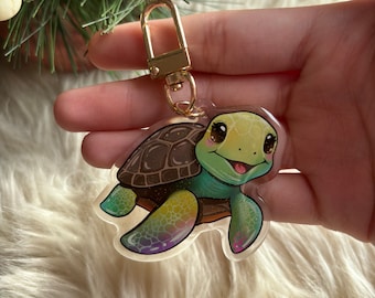 Unique Sea Turtle Key Ring, Keychain, Zipper Pull, Sea Turtle Charm - Etsy