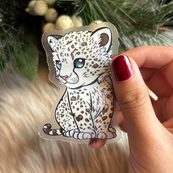 Snow Leopard Sticker - Etsy