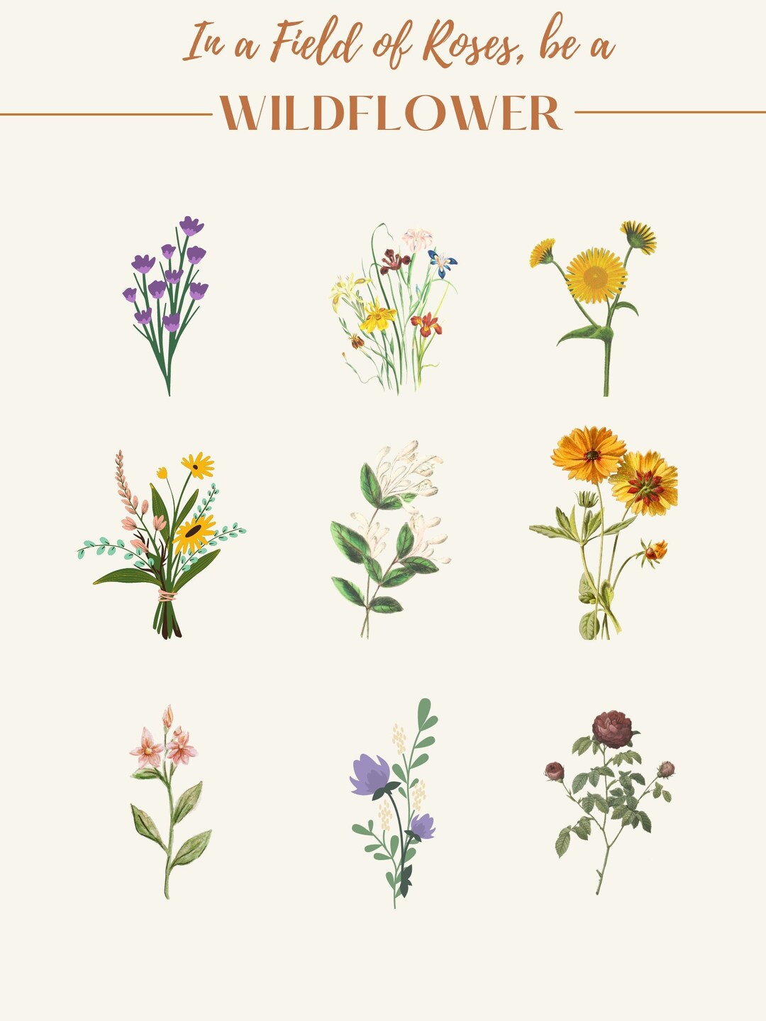 Wildflower Poster - Etsy