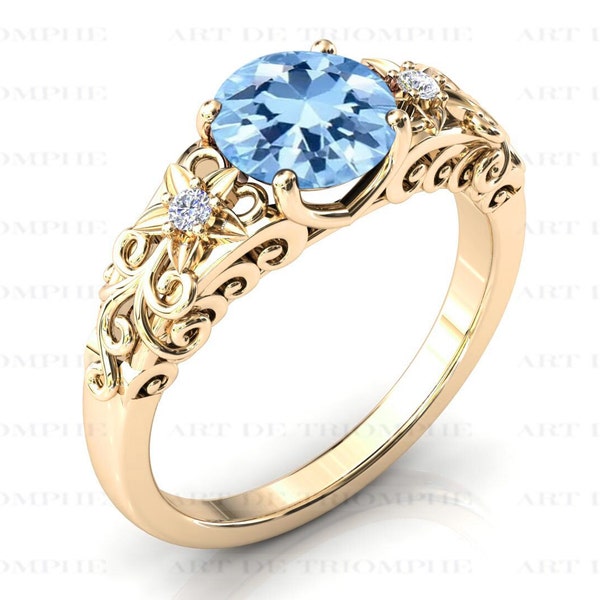 Filigree Engagement Ring - Etsy