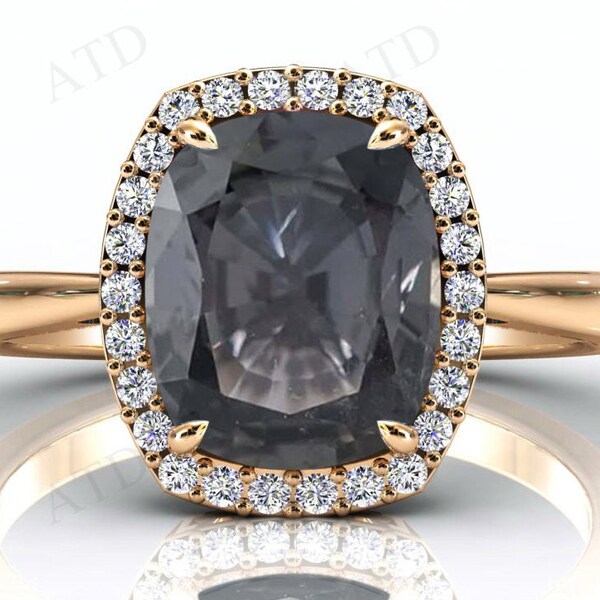 Grey Spinel Ring - Etsy