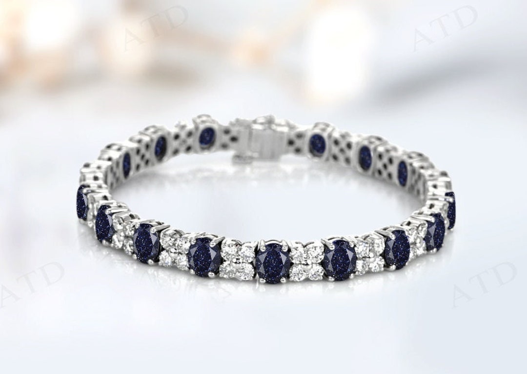 Star Blue Sandstone Bracelet for Women Unique Sandstone Halo Bracelet ...