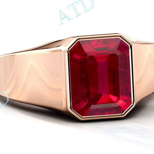 Emerald Singlet Ring - Etsy